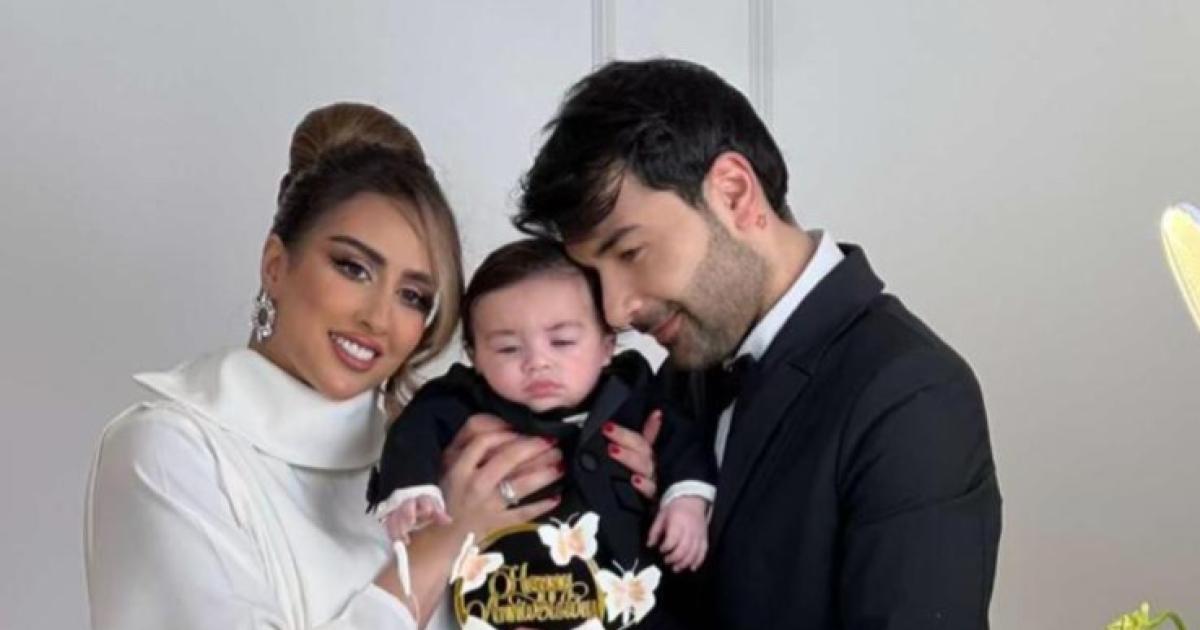 عقيل الرئيسي و فرح الهادي يحتفلان بزواجهما الـ 6 بجلسة تصوير مع آدم